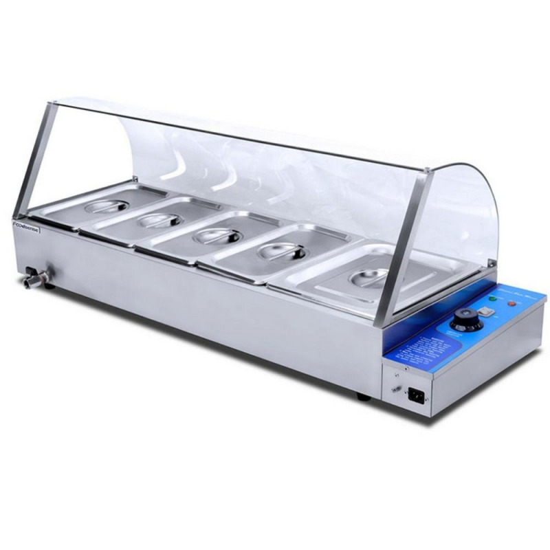 KREPPSLAND RTC-5HA ⭐️ Baño maria electrico 5 insertos con repisa curva