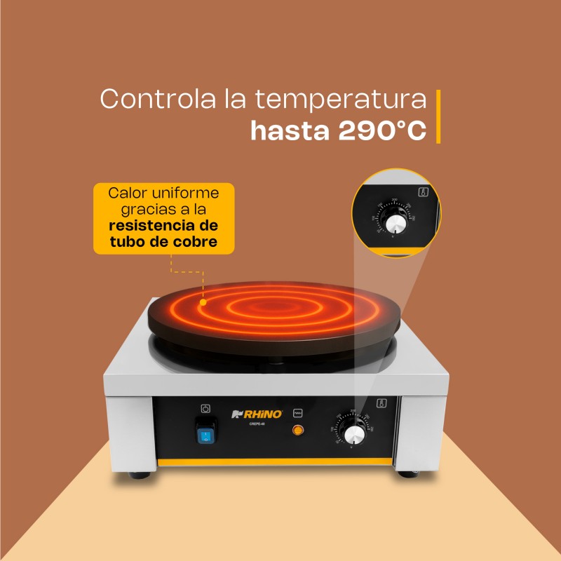 Crepera Eléctrica | RHINO CREPE-40