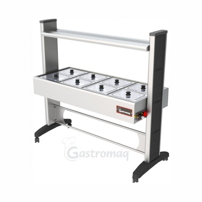 Mesa caliente buffetera 8 insertos | Gastromaq BTE08SL